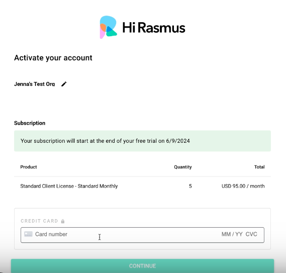 Quickstart Guide: Setting up your organization's Hi Rasmus Account