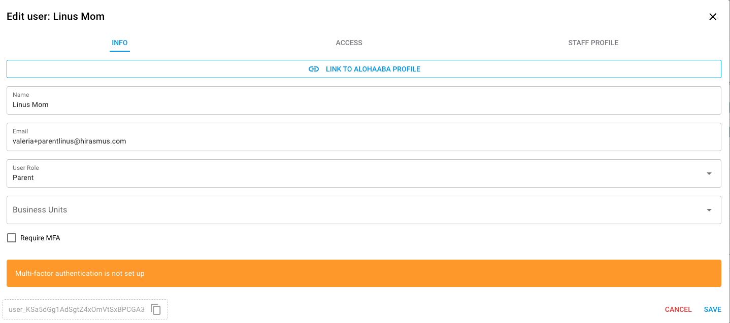 Managing Users in Hi Rasmus