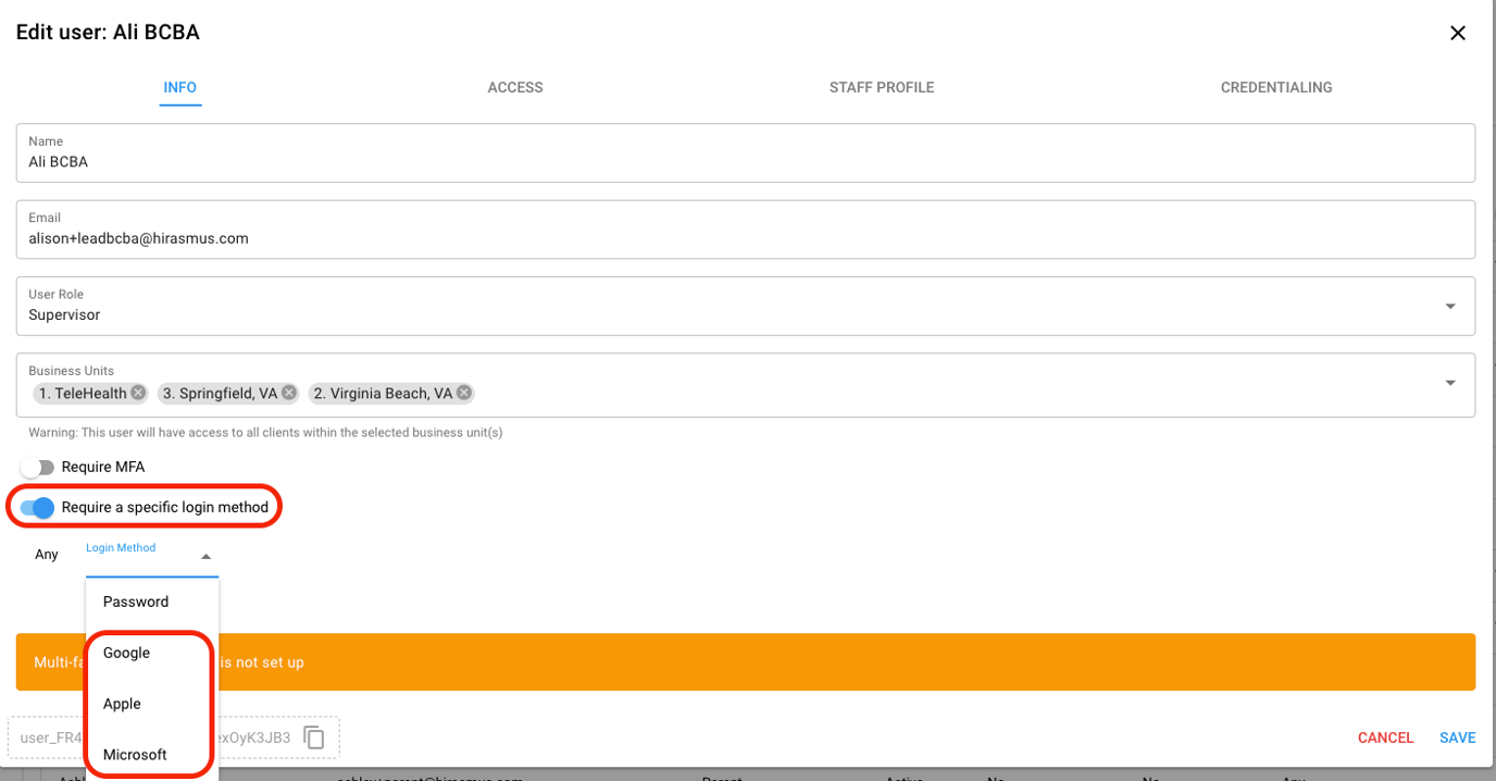 Requiring Single Sign On for Hi Rasmus Users