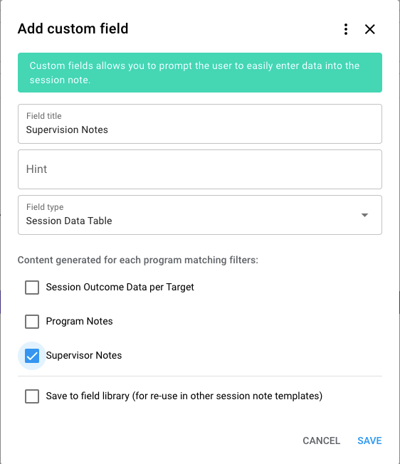 How to: Pull Program Modification Notes directly into a Supervision Note