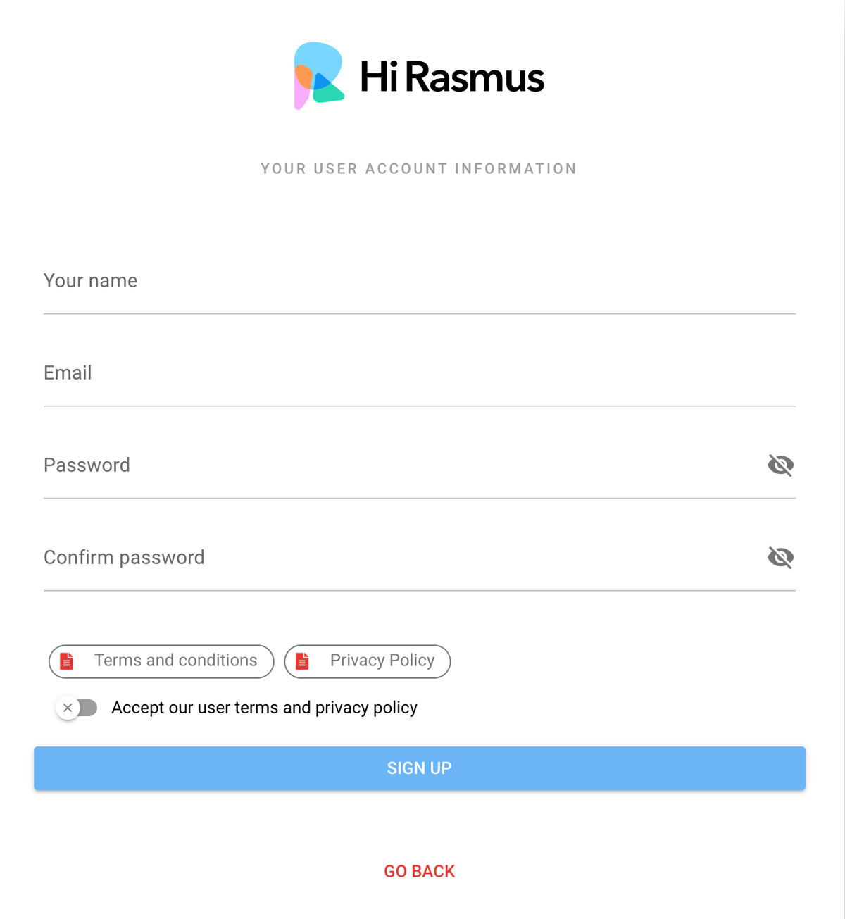 Quickstart Guide: Setting up your organization's Hi Rasmus Account