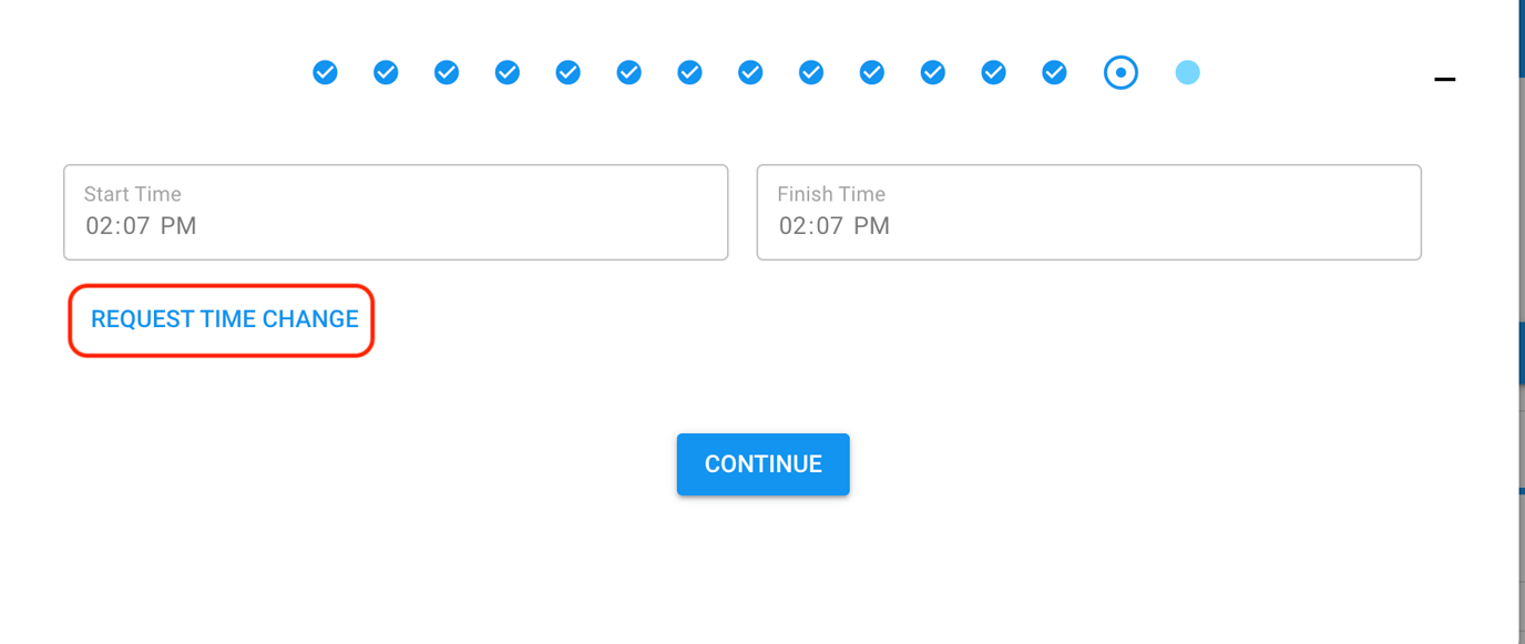 Activity Time Change Requests: Requesting a Time Change on a Session Note