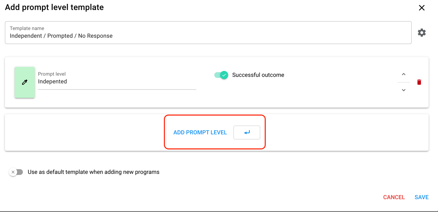 Setting up Prompt Level Templates