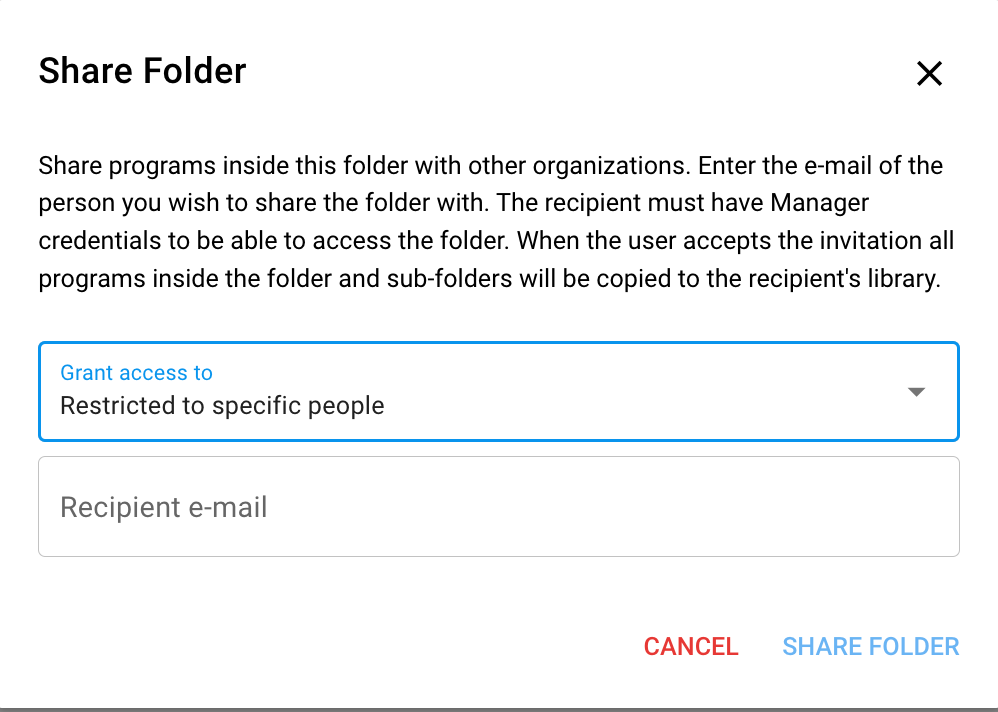 Sharing Library Folders