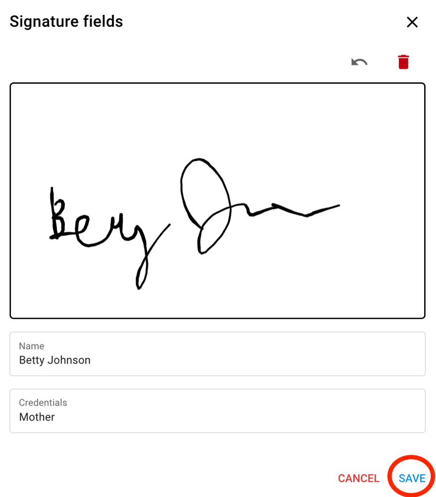 Signatures on Treatment Plans