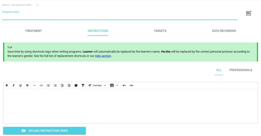 Skill Acquisition Programs