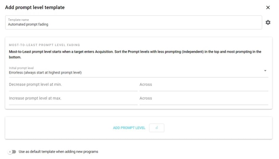 Automated Prompt Level Fading